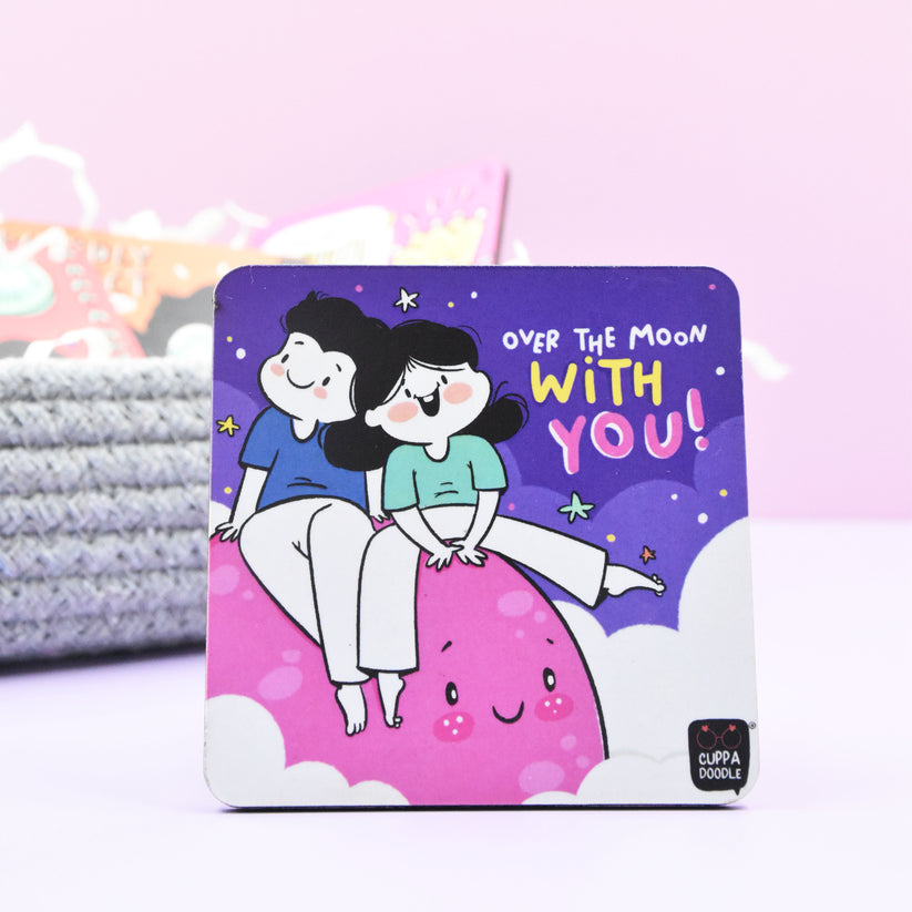 Over The Moon Fridge Magnet – Cuppadoodle